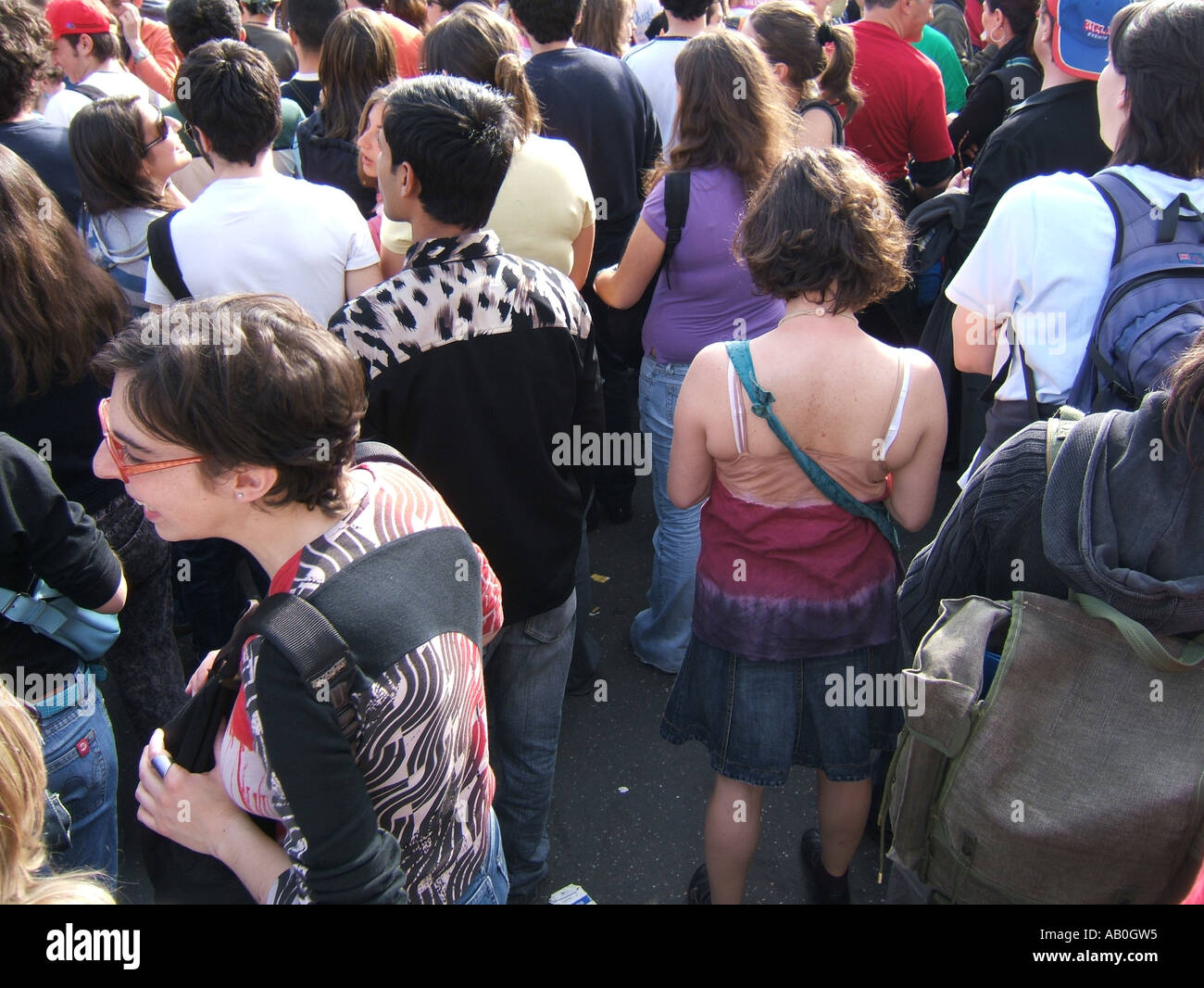 Teen girl blurred crowd hi-res stock photography and images - Alamy