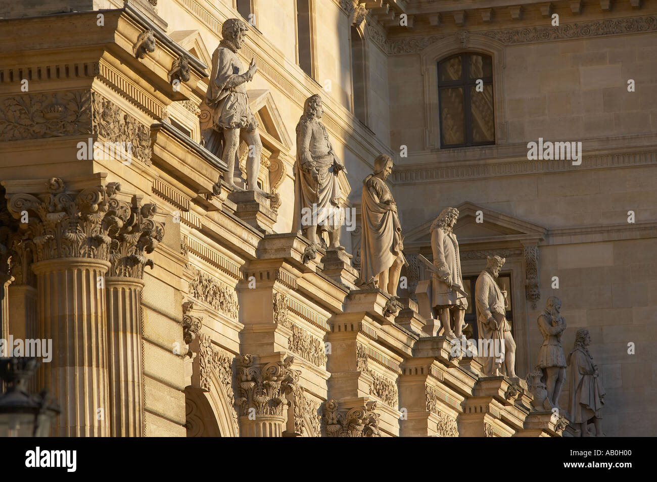 Statues at the Palais du Louvre Paris France Stock Photo - Alamy