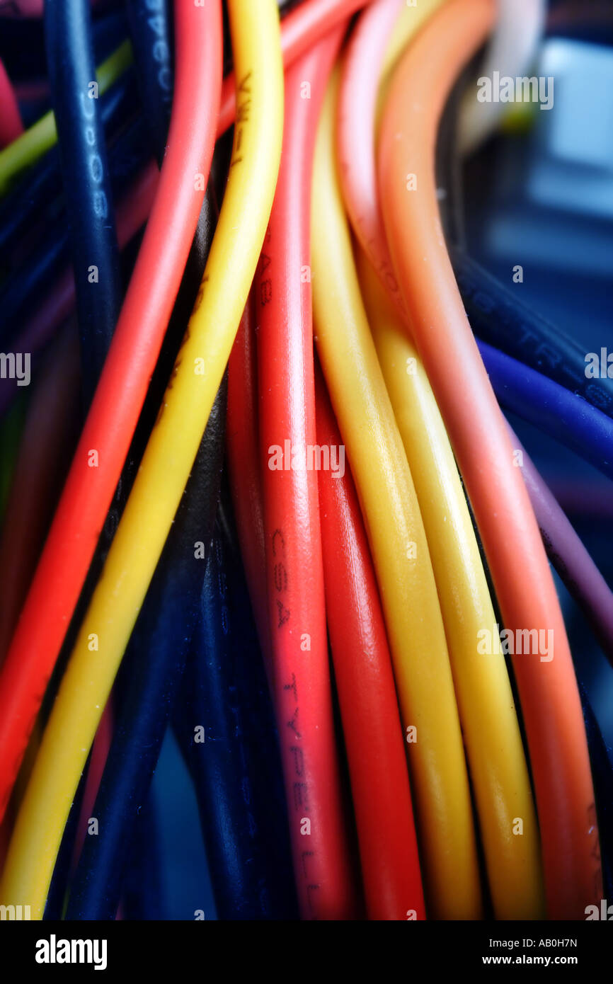Computer power cables Stock Photo - Alamy