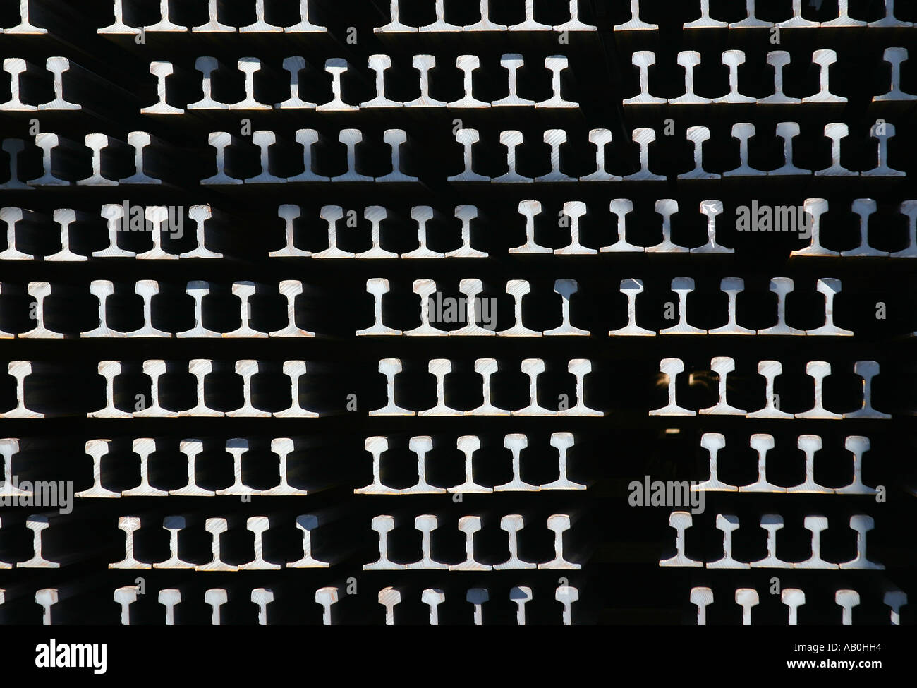 Steel railway line Stock Photo - Alamy