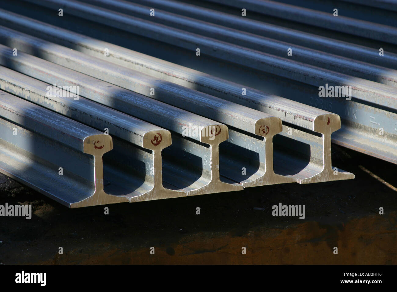 Steel railway line Stock Photo - Alamy
