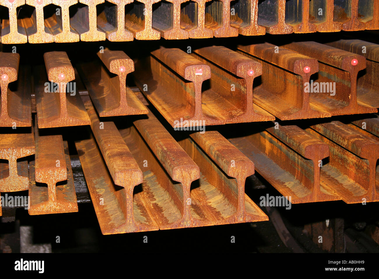 Steel railway line Stock Photo - Alamy