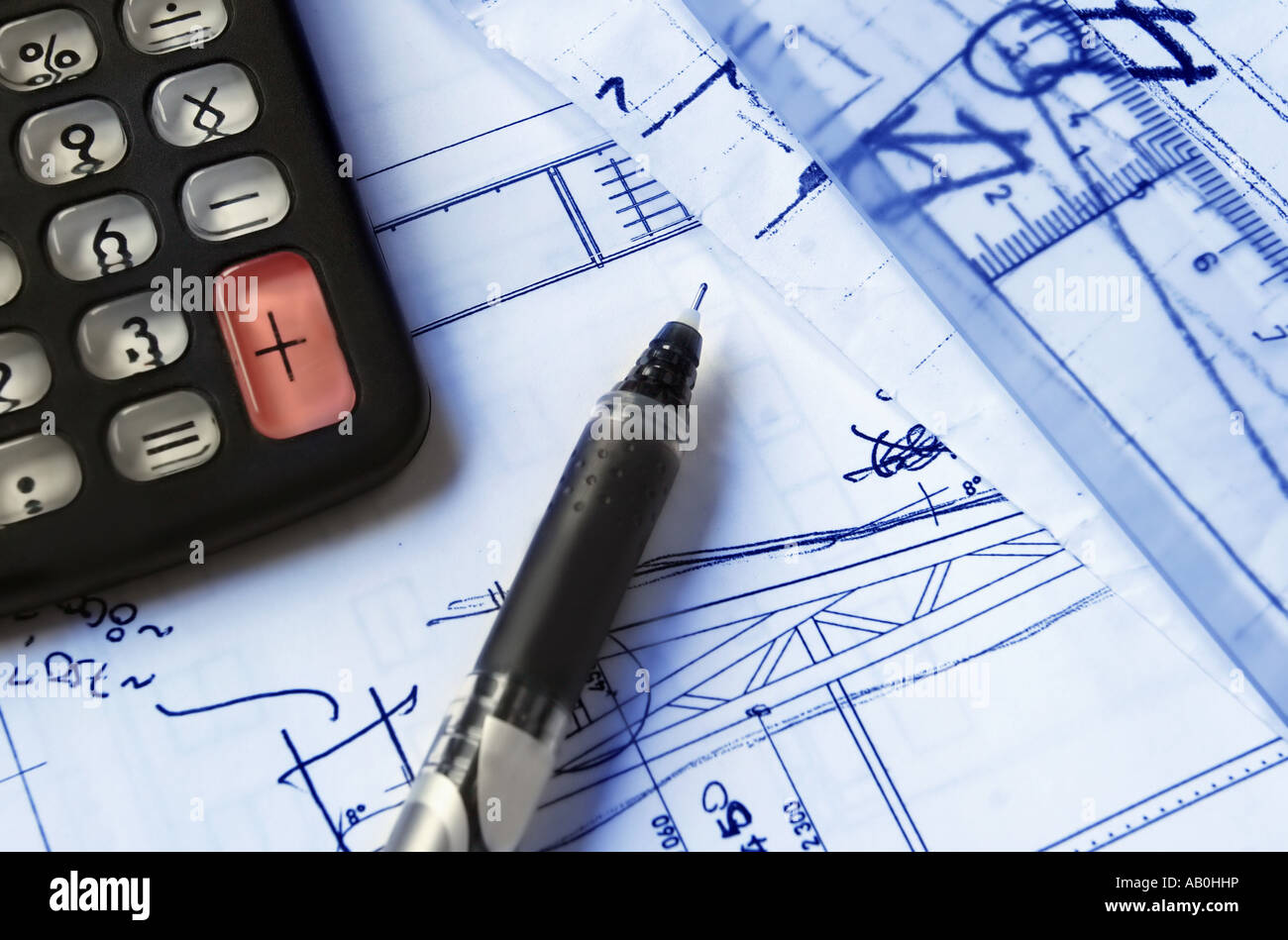 Pen and a plan Stock Photo - Alamy