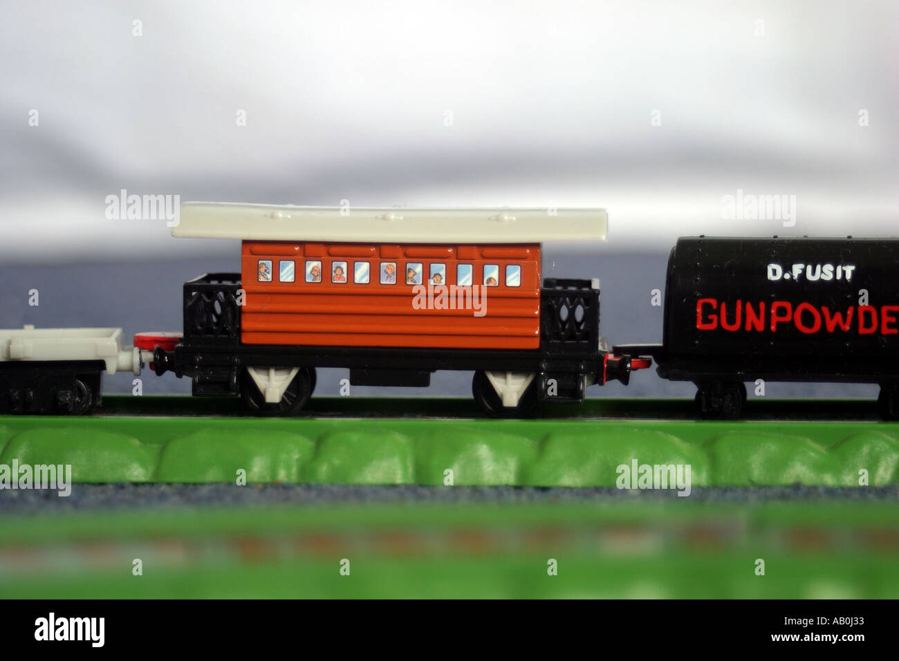 Lewis s train set coaches and trucks Stock Photo - Alamy