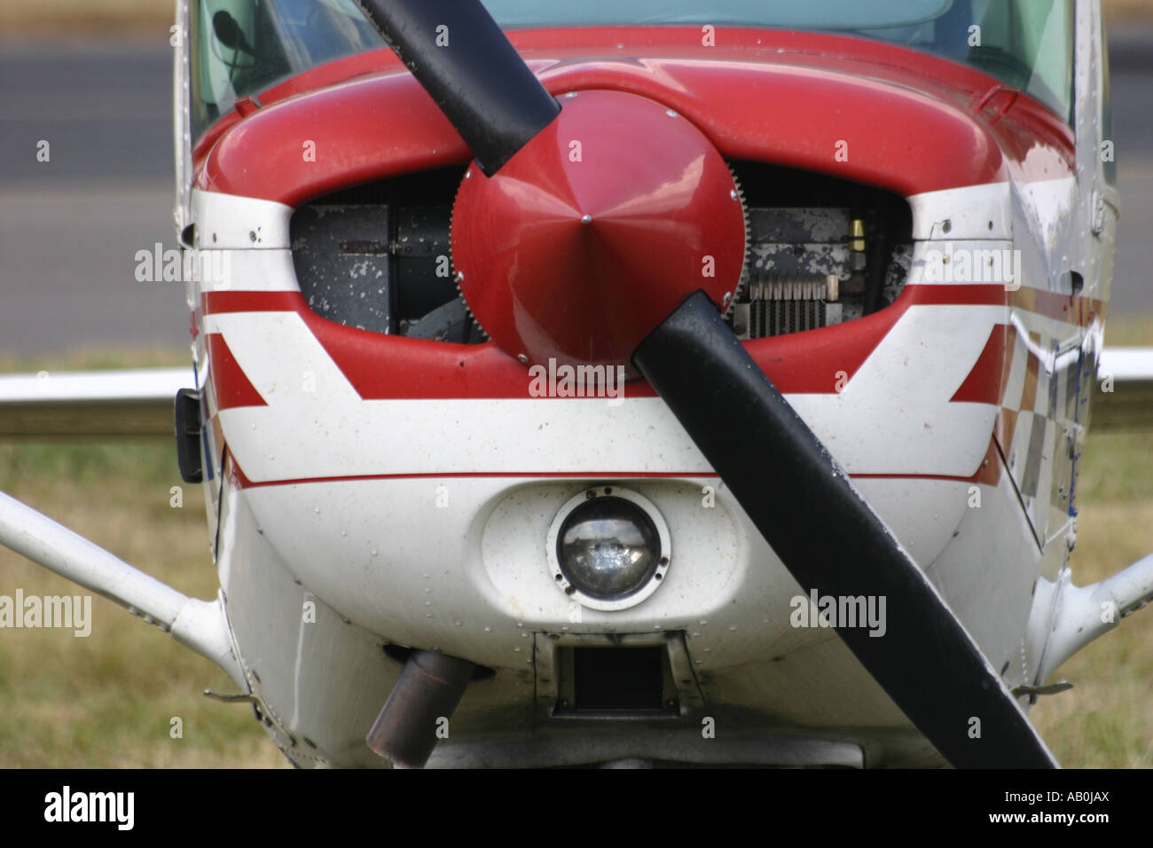 Light Aircraft engine and propellor Stock Photo - Alamy