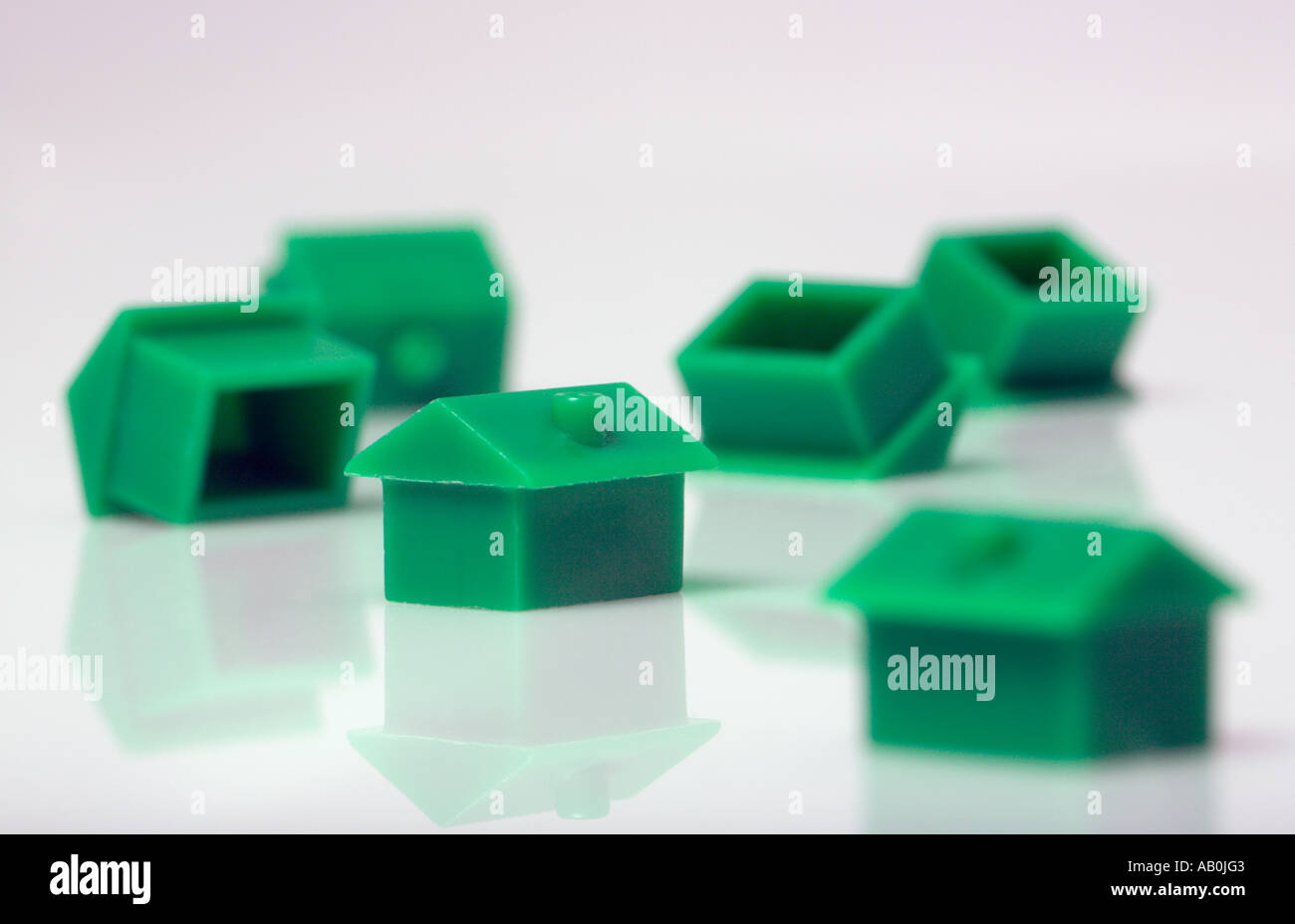 image of lots of monopoly houses, one of 3 images Stock Photo - Alamy