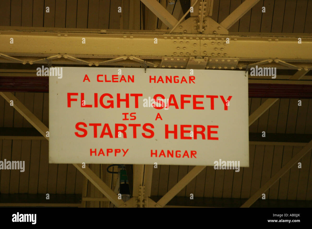 Flight Safety Sign in Hangar RAF Wyton Stock Photo - Alamy