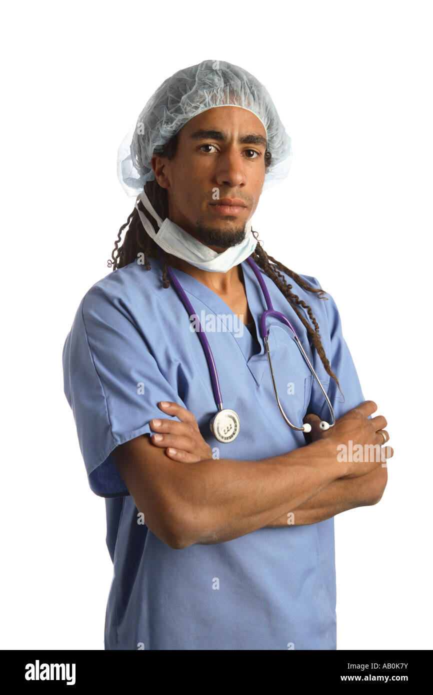 Doctor in scrubs hi-res stock photography and images - Alamy