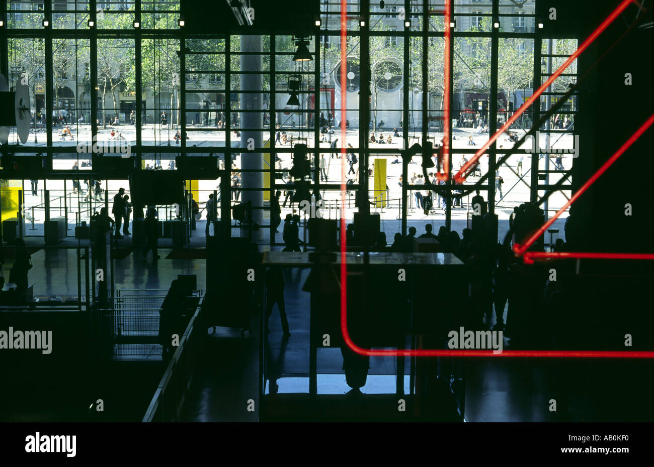 Interior of the Pompidou centre in Paris France Stock Photo - Alamy