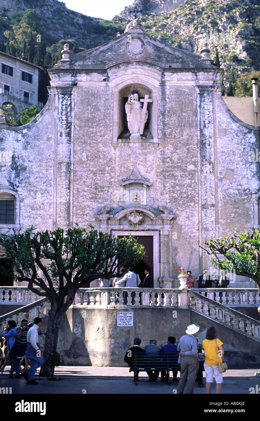 Taormina church Taormina Sicily Italy Stock Photo - Alamy