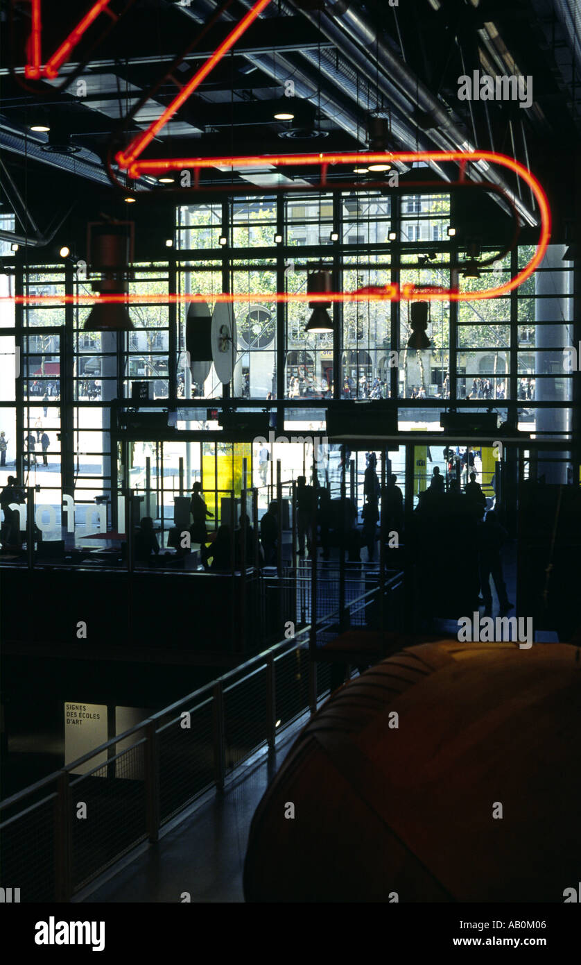 Interior of the Pompidou centre in Paris France Stock Photo - Alamy