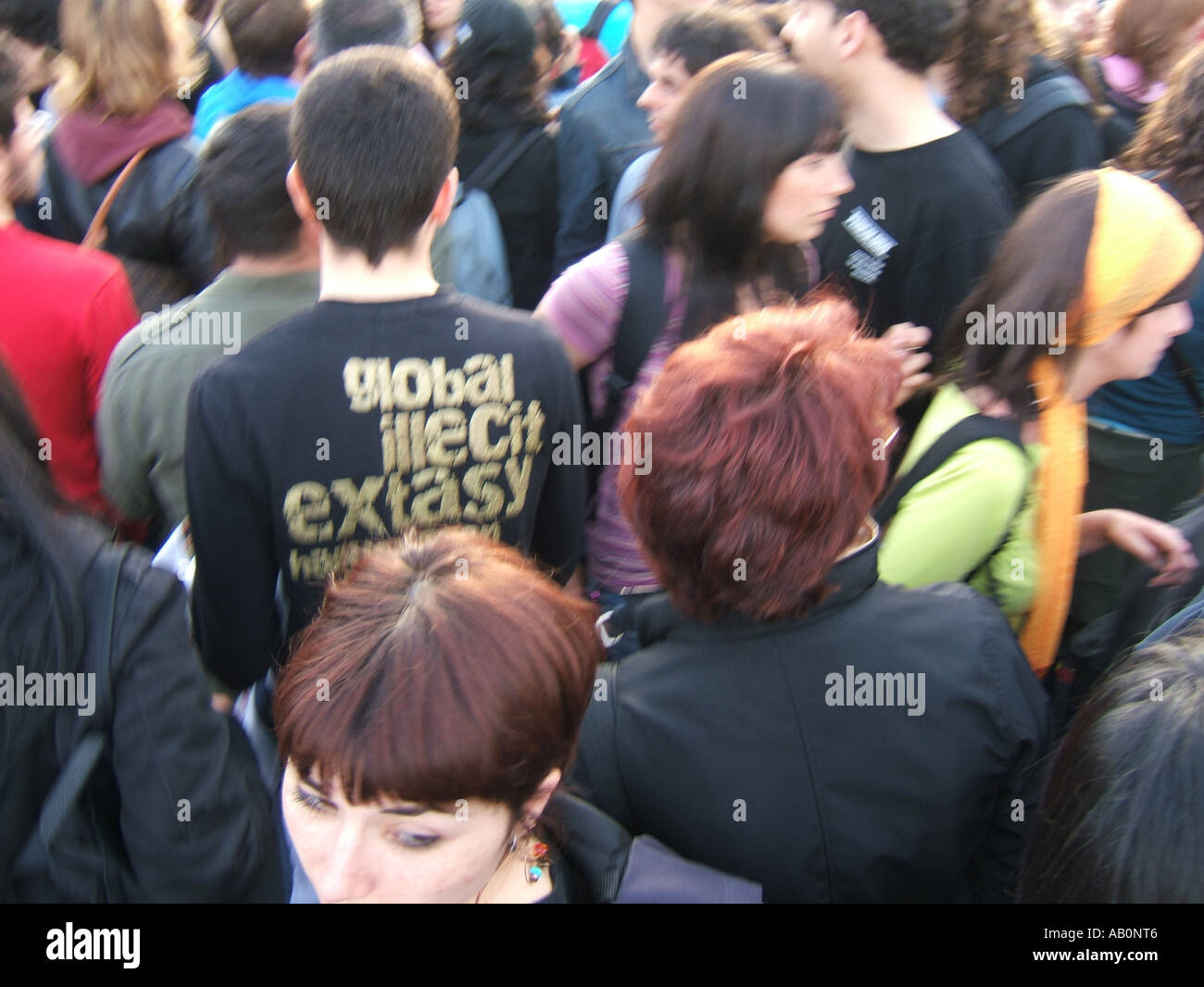 Teen girl blurred crowd hi-res stock photography and images - Alamy