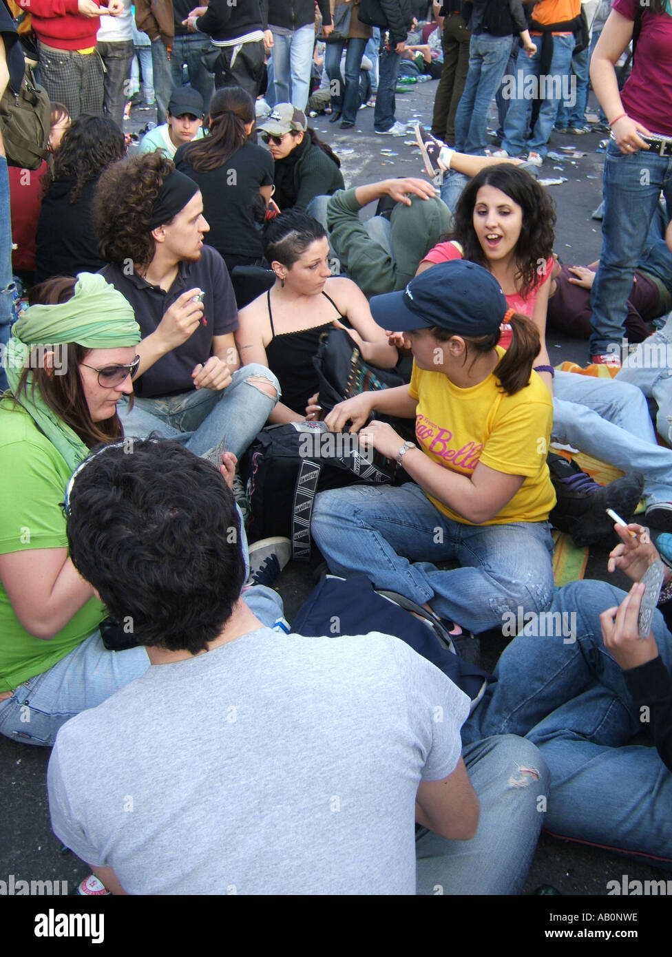 Teen girl blurred crowd hi-res stock photography and images - Alamy