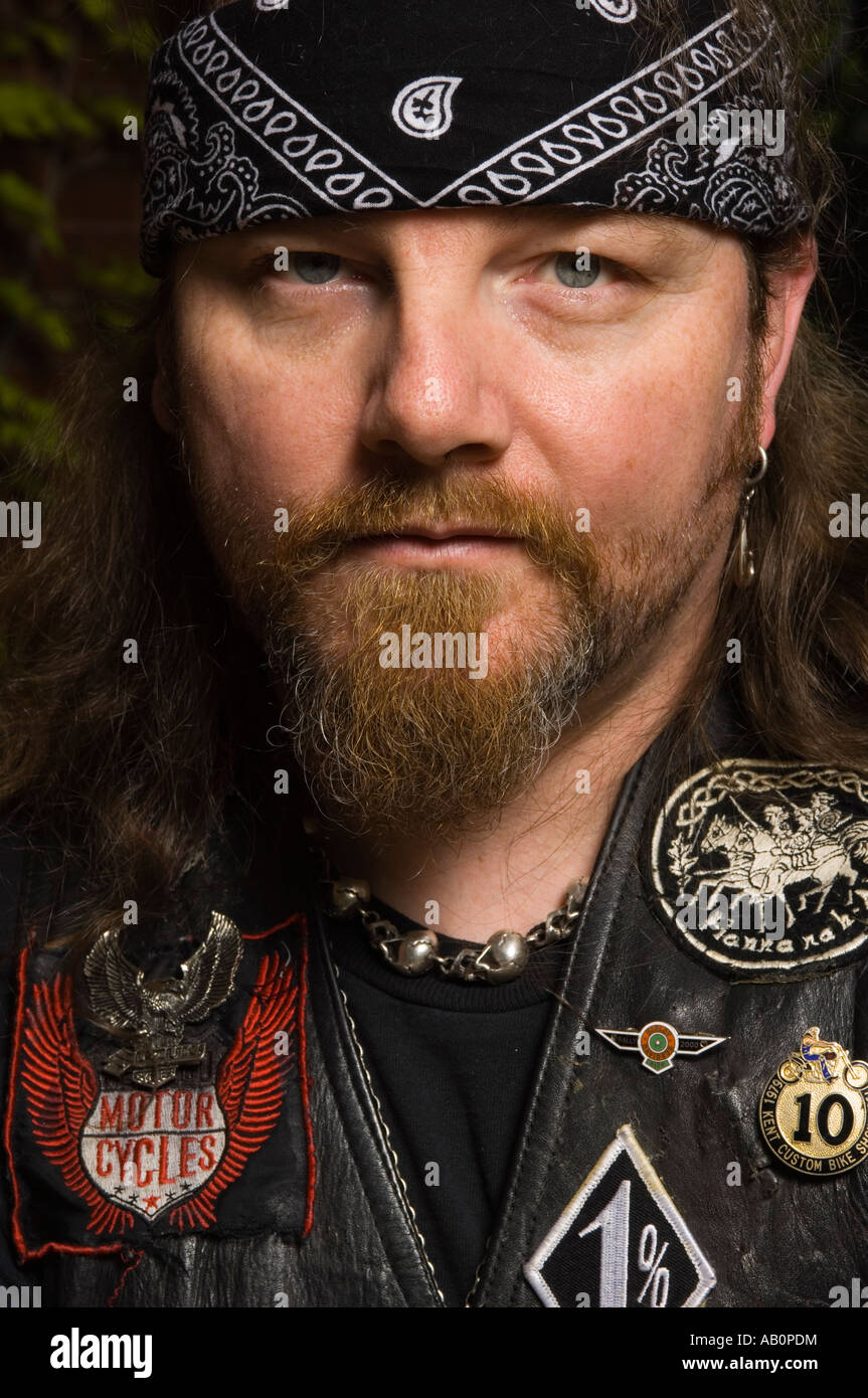 Man biker motorcycle tattoo hi-res stock photography and images - Alamy