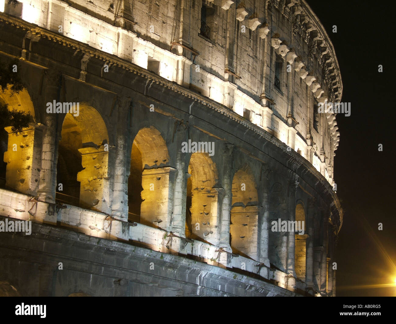 colosseum in rome at night Stock Photo - Alamy