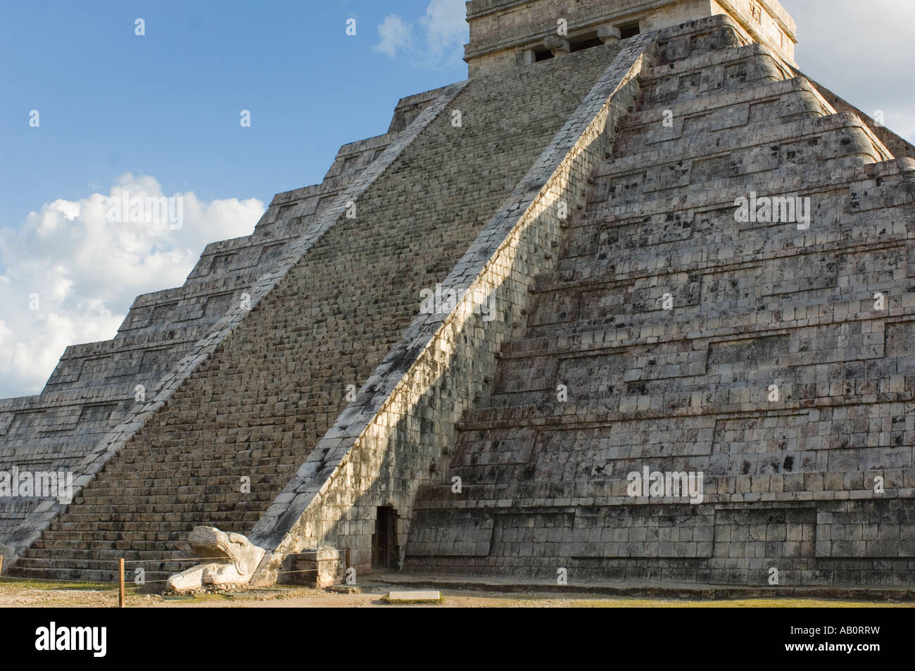 Giant serpent shadow cast down the pyramid during equinox Stock Photo ...