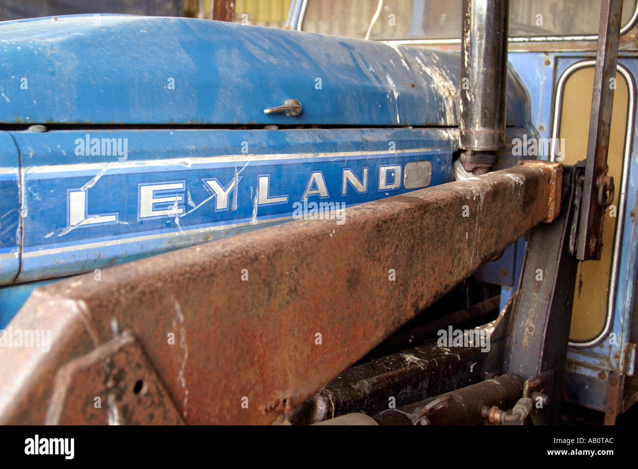 Leyland tractor Wiltshire England Summer 2005 Stock Photo - Alamy