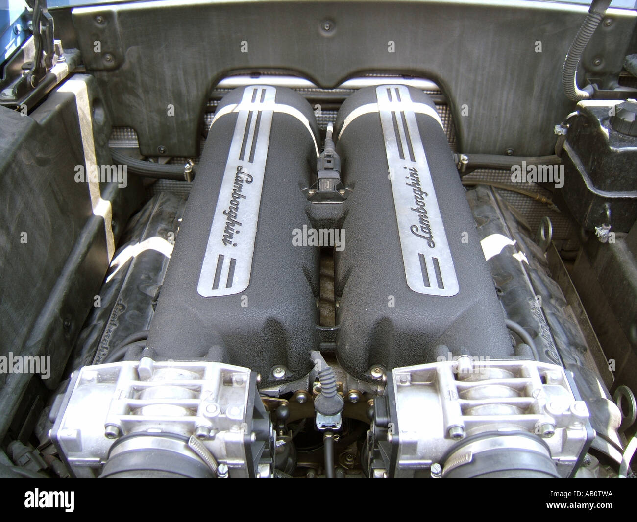 lamborghini sports car engine Stock Photo - Alamy