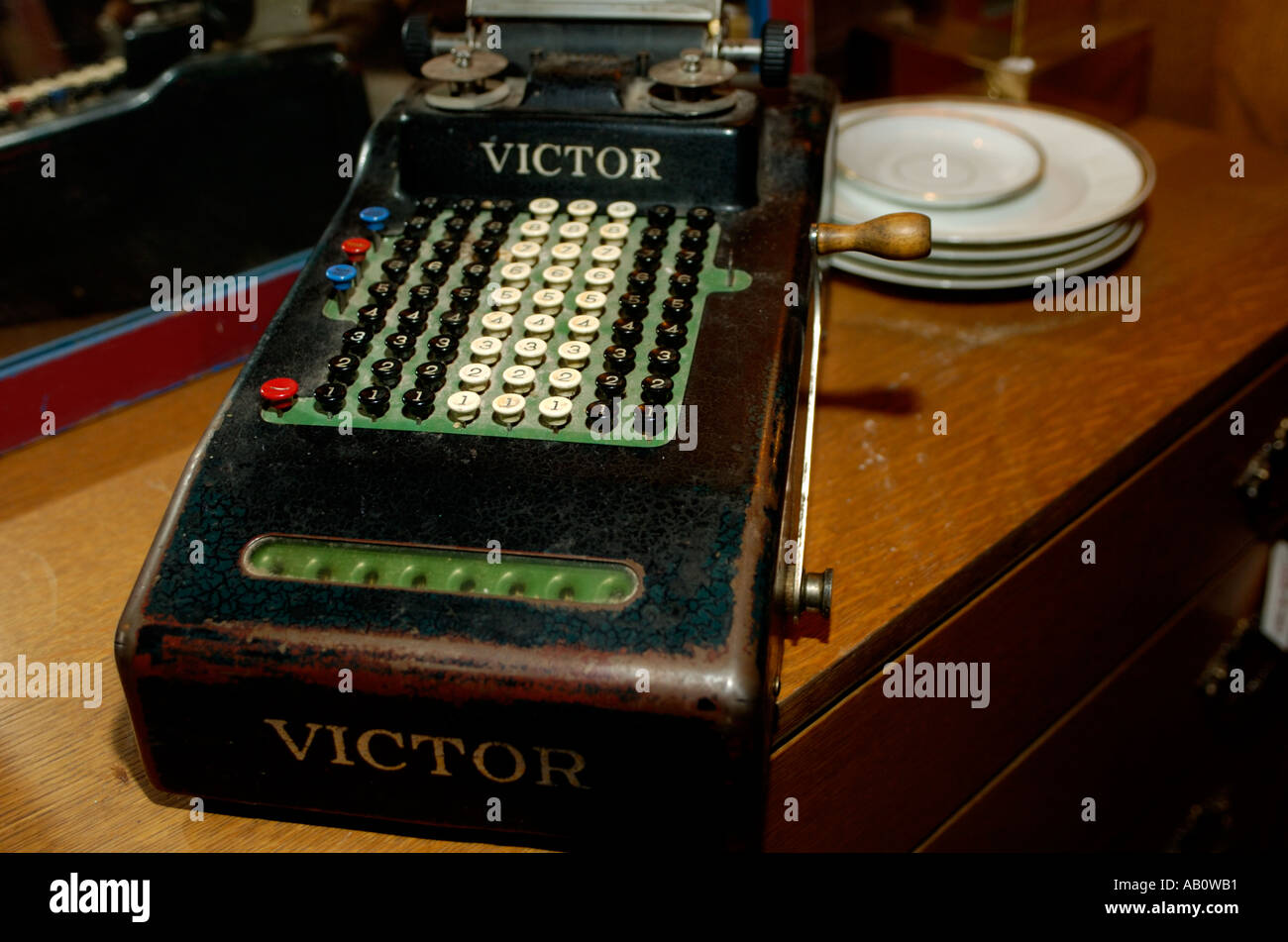 Antique Victor checkwriter Stock Photo - Alamy
