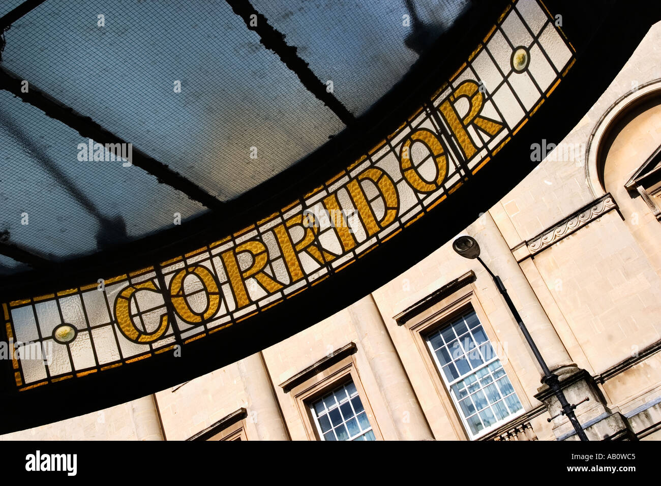 Awning over the Entrance to The Corridor Shopping Arcade in Bath ...