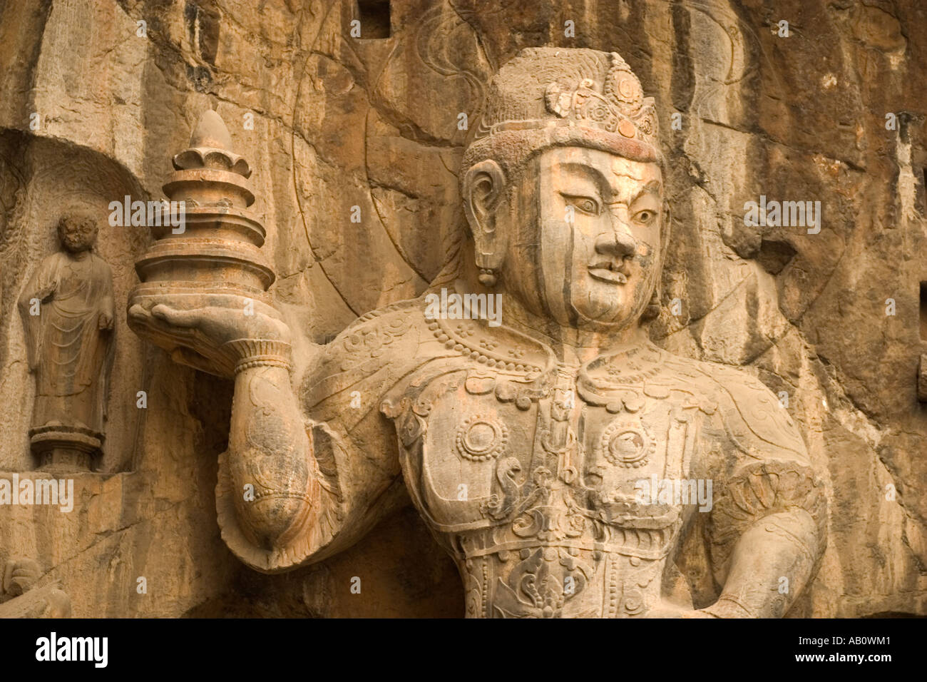 Buddhist Carvings Longmen Caves Luoyang Henan Province China Stock ...
