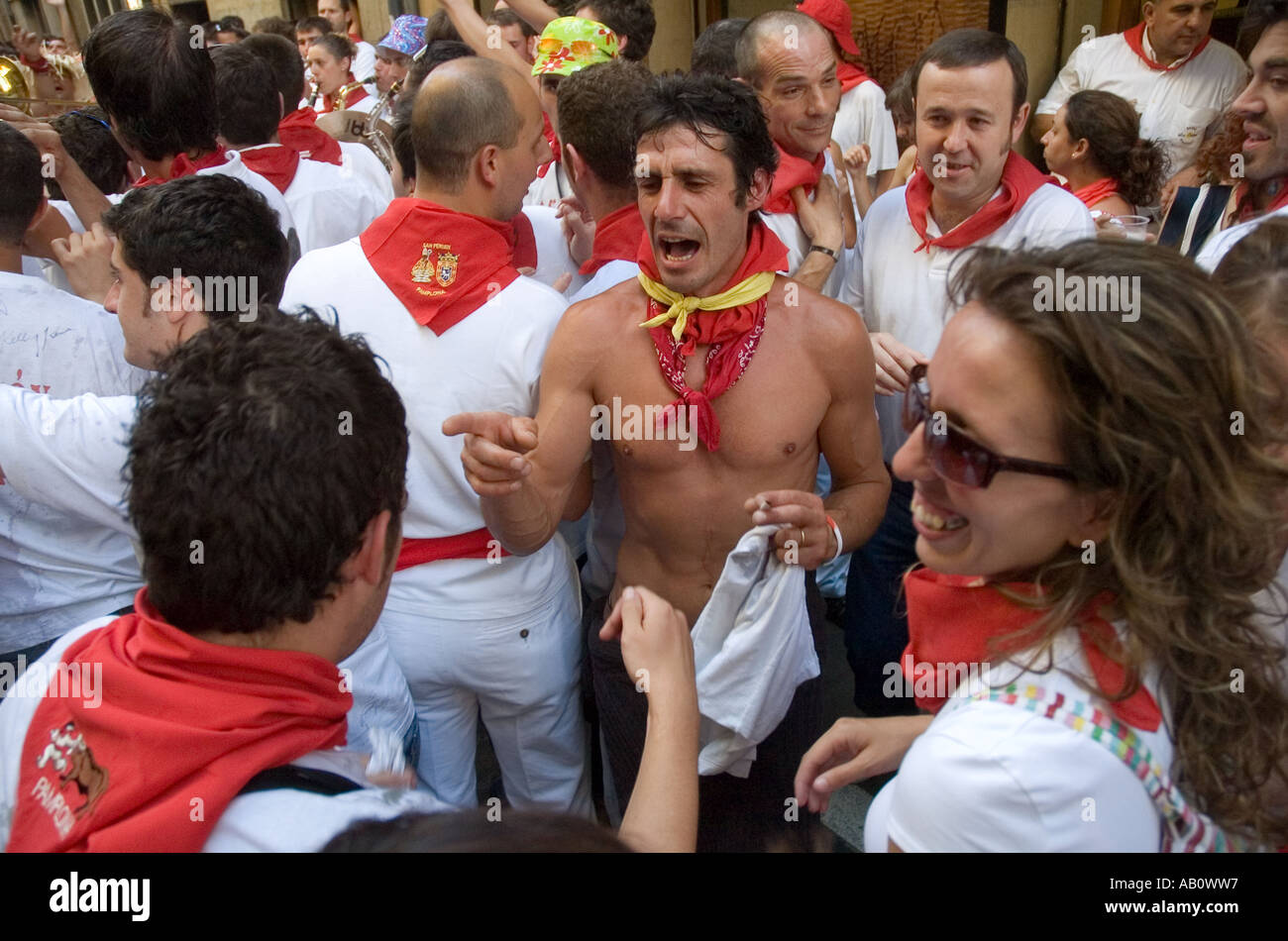 Fiesta de San Fermin, Pamplona, Navarra, Spain Stock Photo - Alamy