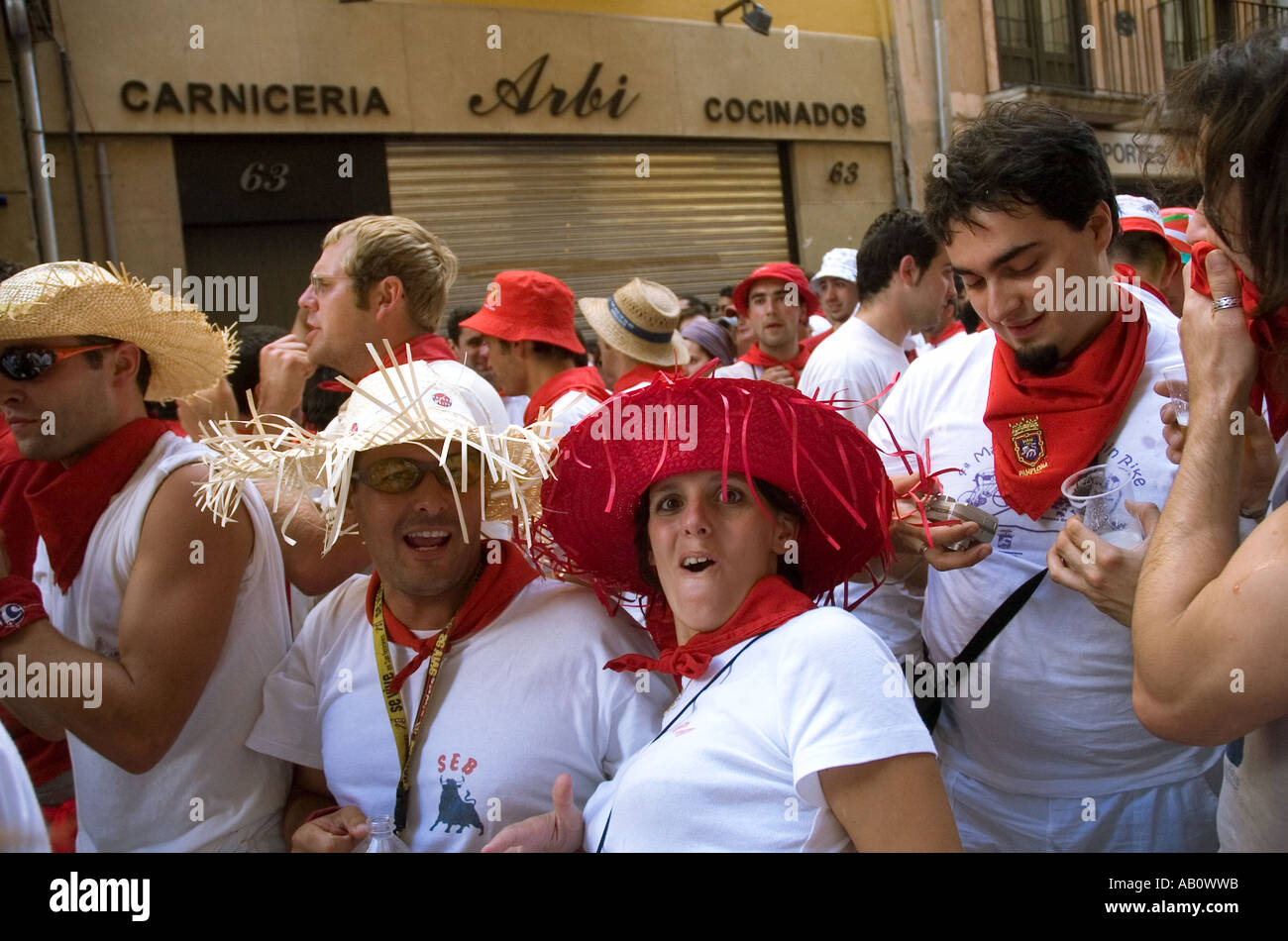 Fiesta de San Fermin, Pamplona, Navarra, Spain Stock Photo - Alamy
