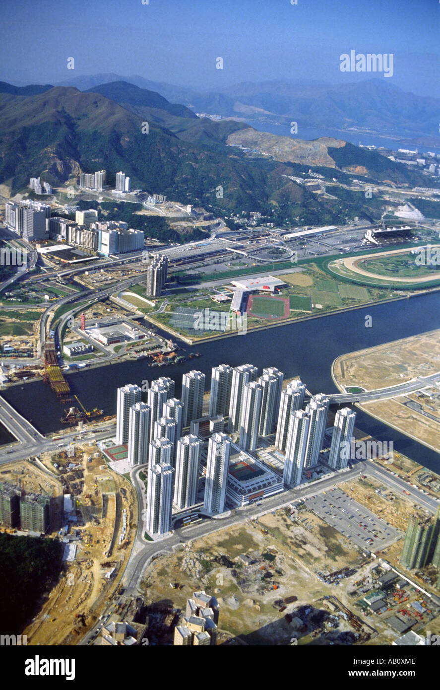 Sha Tin new town under construction - Hong Kong 2 Stock Photo - Alamy