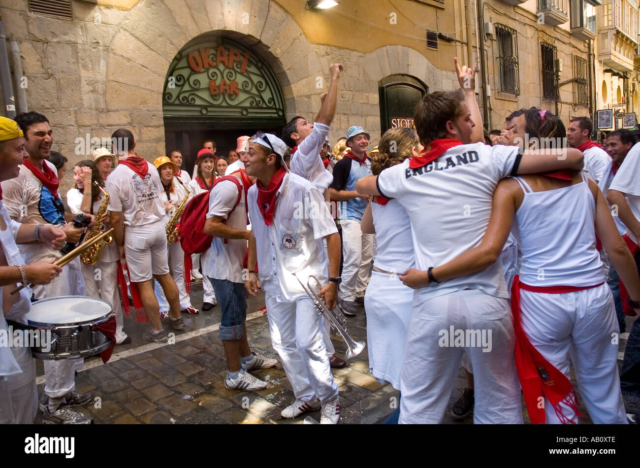 Fiesta de San Fermin, Pamplona, Navarra, Spain Stock Photo - Alamy