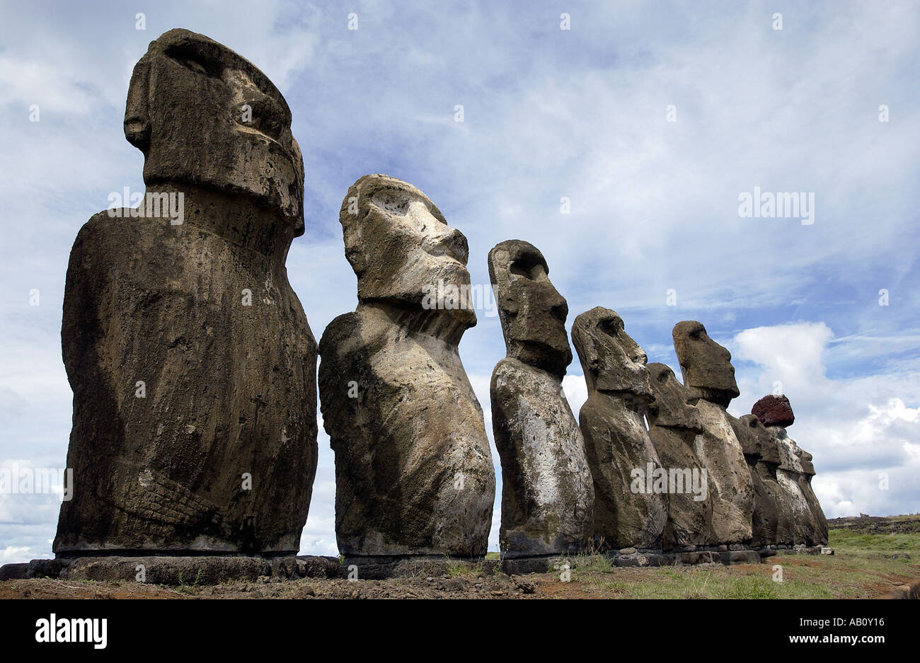 Maoi of Easter Island in The South Pacific Stock Photo - Alamy