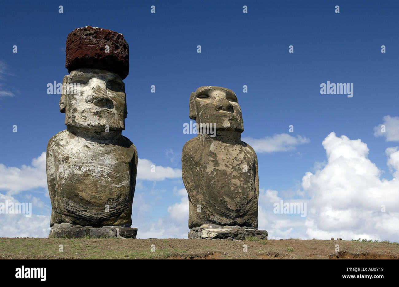 Maoi of Easter Island in The South Pacific Stock Photo - Alamy