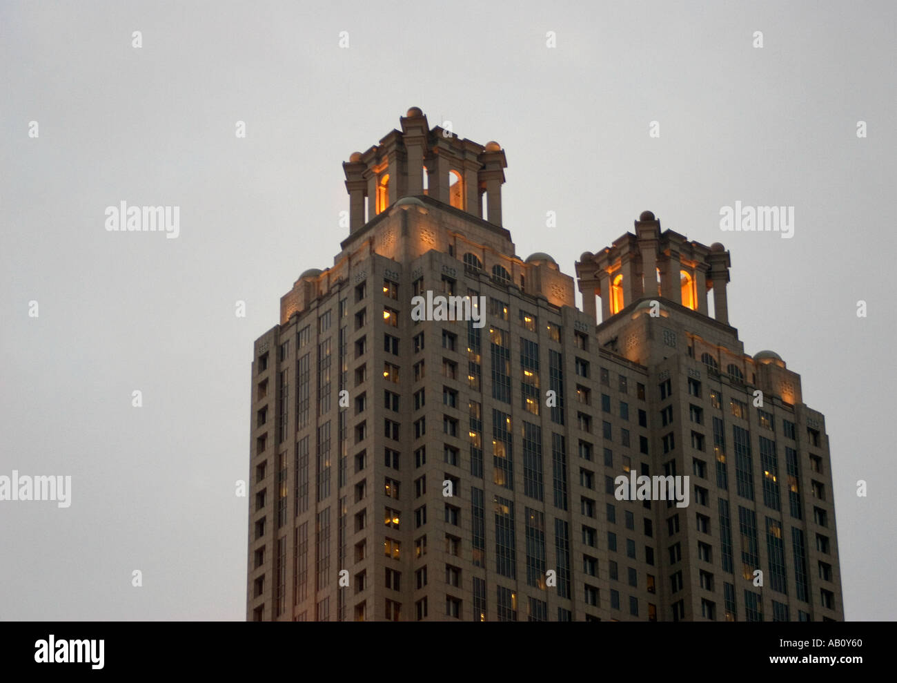 Atlanta Office Tower at Night Stock Photo - Alamy