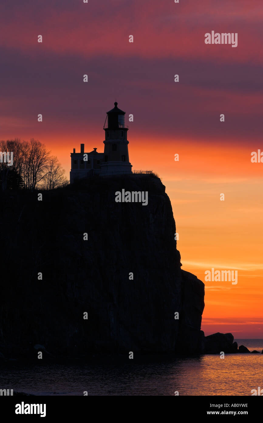 Split Rock Lighthouse at Sunrise Stock Photo - Alamy