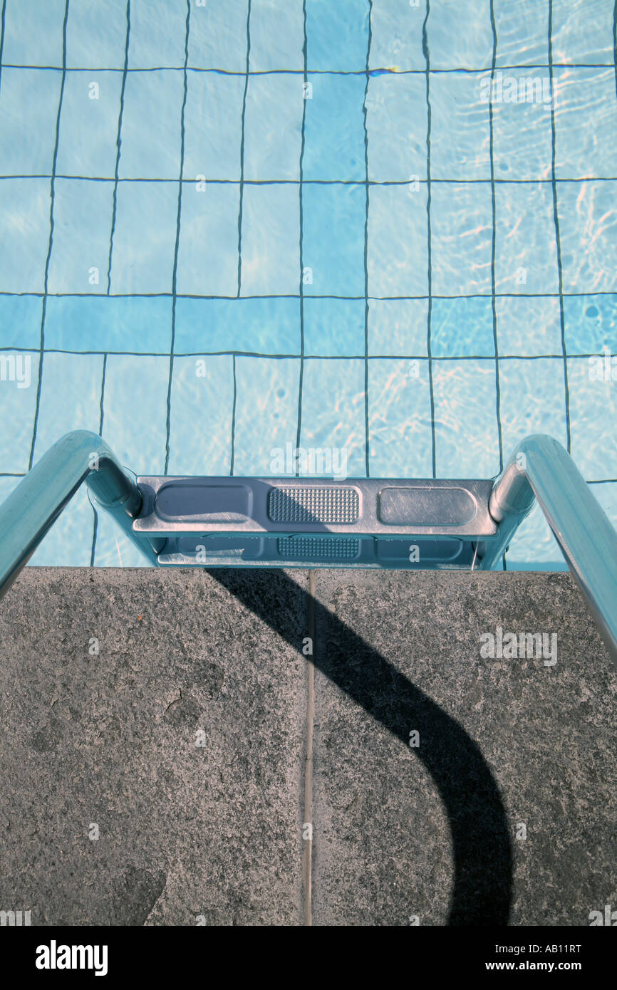 Swimming pool stairs Stock Photo - Alamy