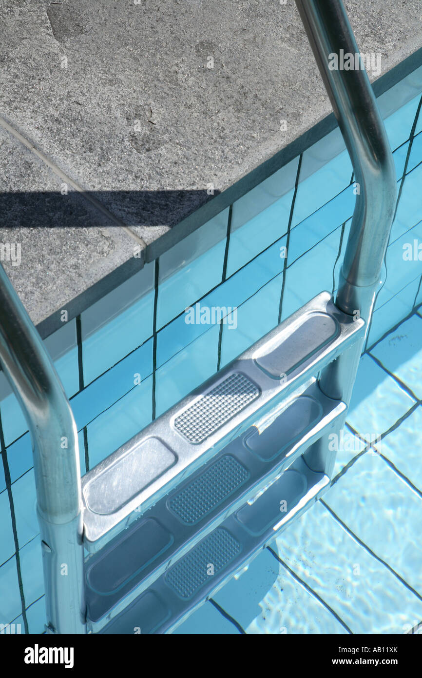 Swimming pool stairs Stock Photo - Alamy