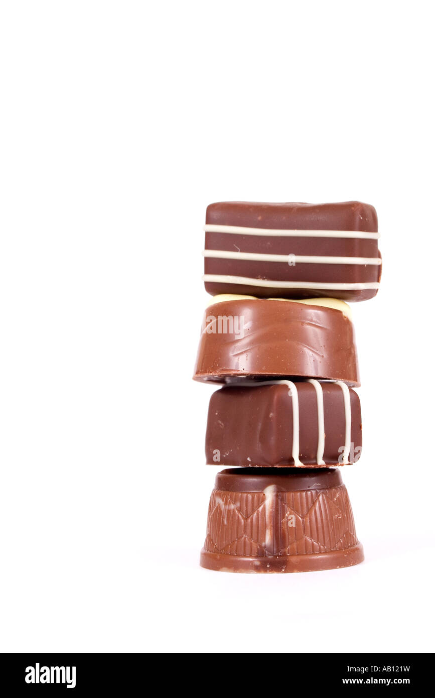 chocolates in a stack Stock Photo - Alamy
