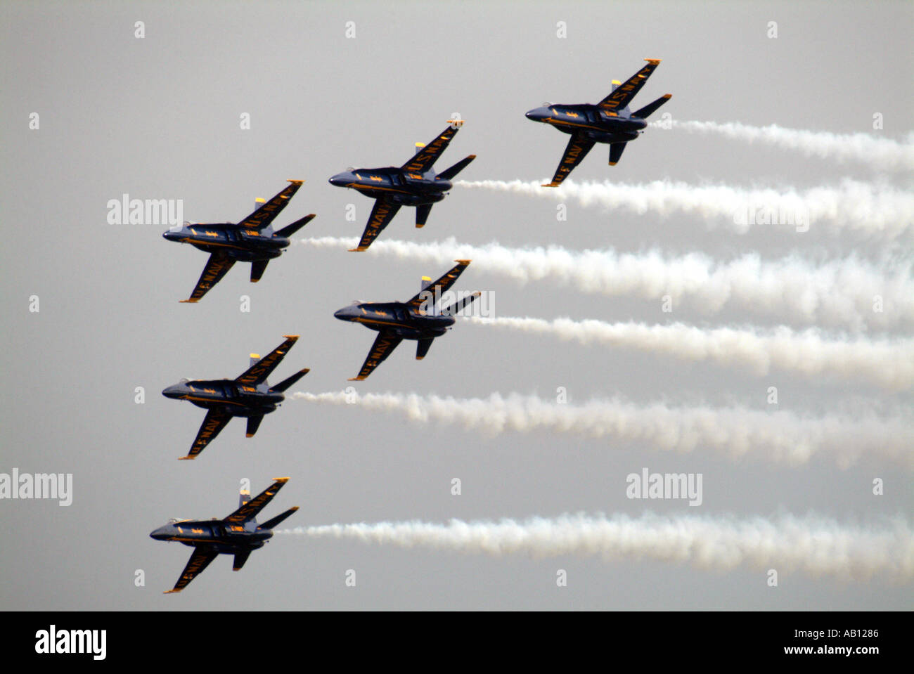 Blue Angels display team in formation Gulf Coast Florida USA Stock ...