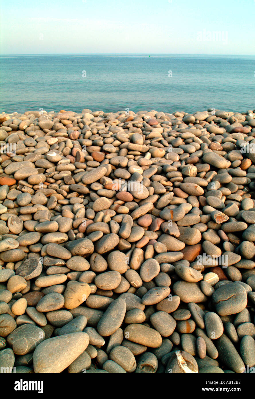 Pebble beach bay Abbotsham North Devon UK Stock Photo - Alamy