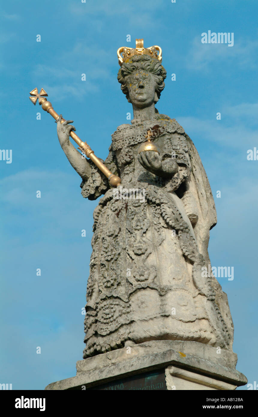 Statue of Queen Anne Barnstaple Devon UK Stock Photo - Alamy