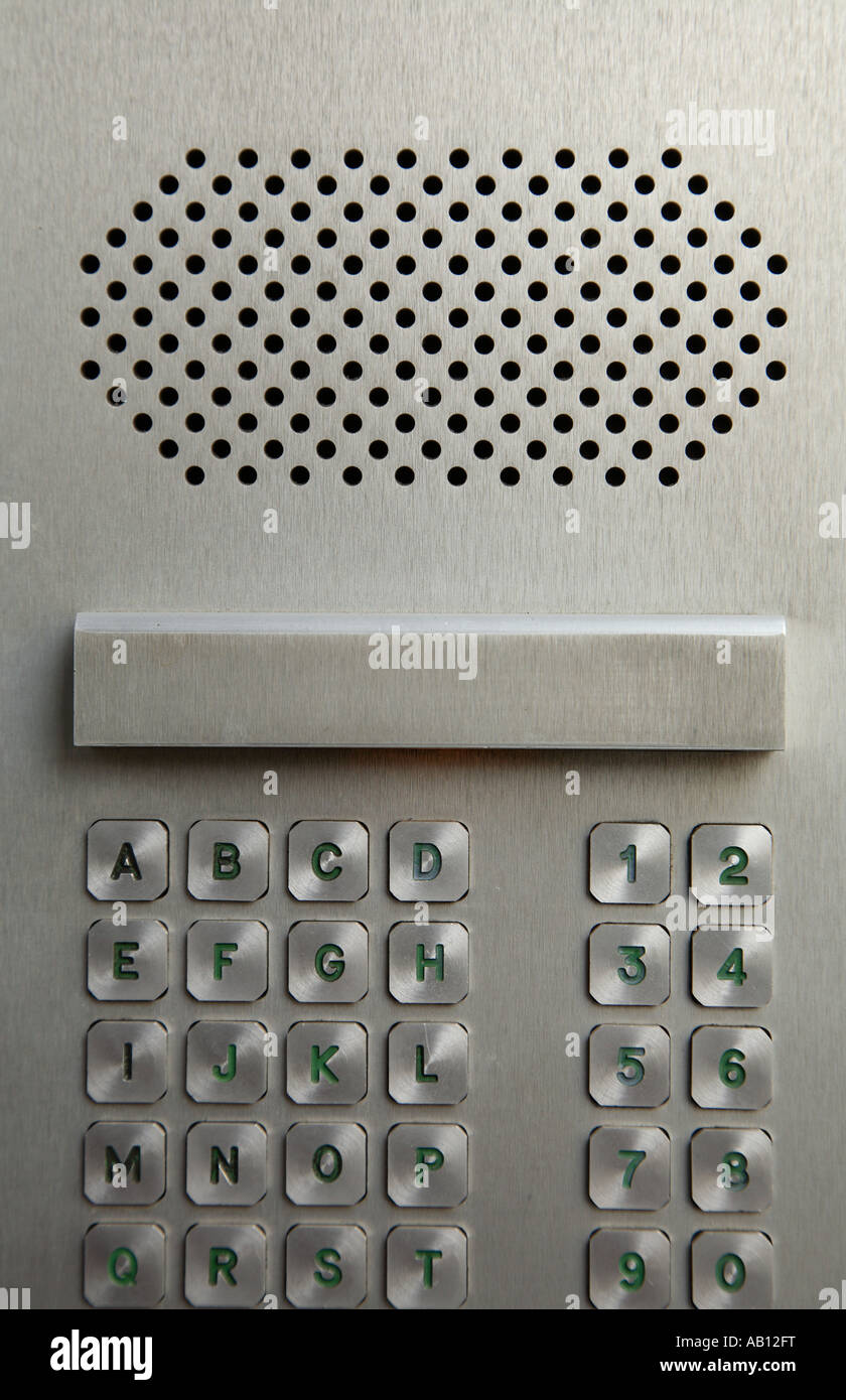 Door Buzzer doorbell in a complex, isolated Stock Photo - Alamy