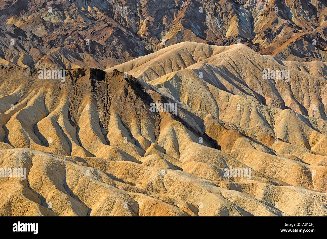 Unusual rock formation near Zabriskie Point in Death Valley National ...