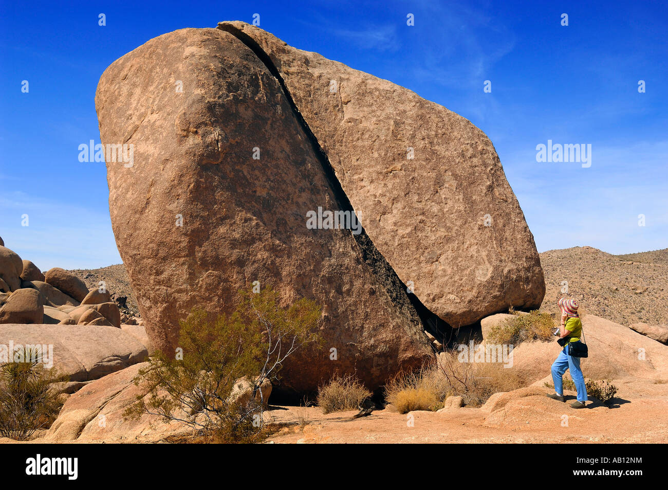Split rock at Joshua Tree National Park, California USA Stock Photo - Alamy