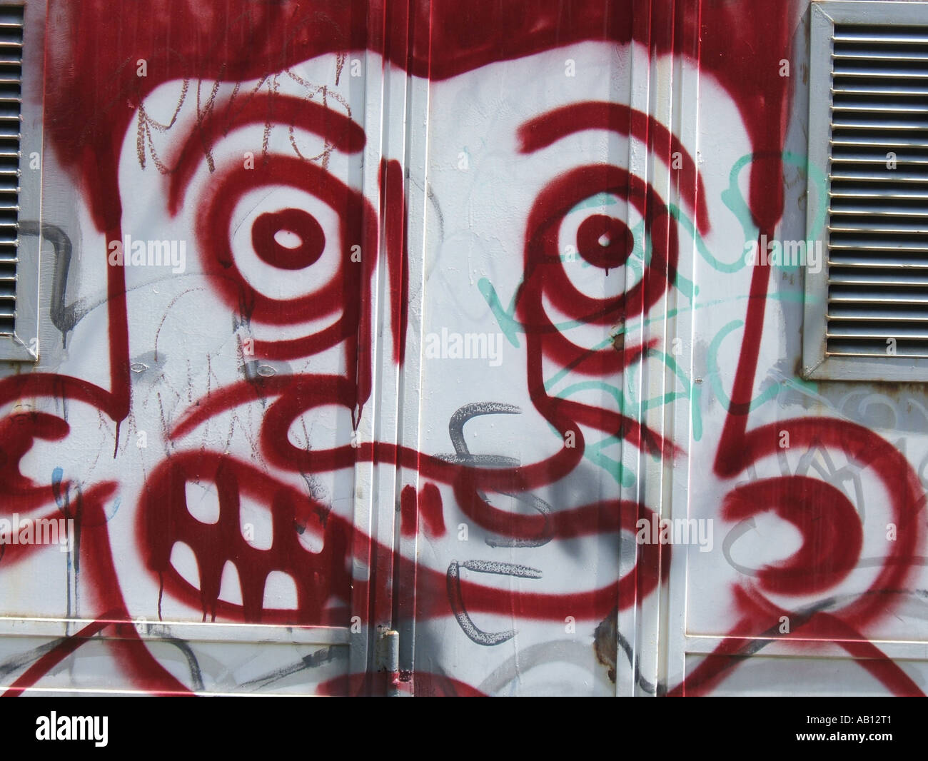 Sad face graffiti on wall hi-res stock photography and images - Alamy