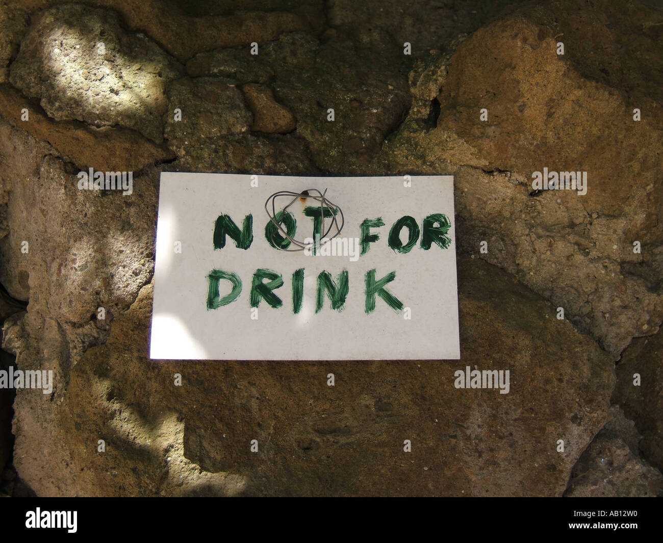 not for drink sign by water fountain Stock Photo - Alamy