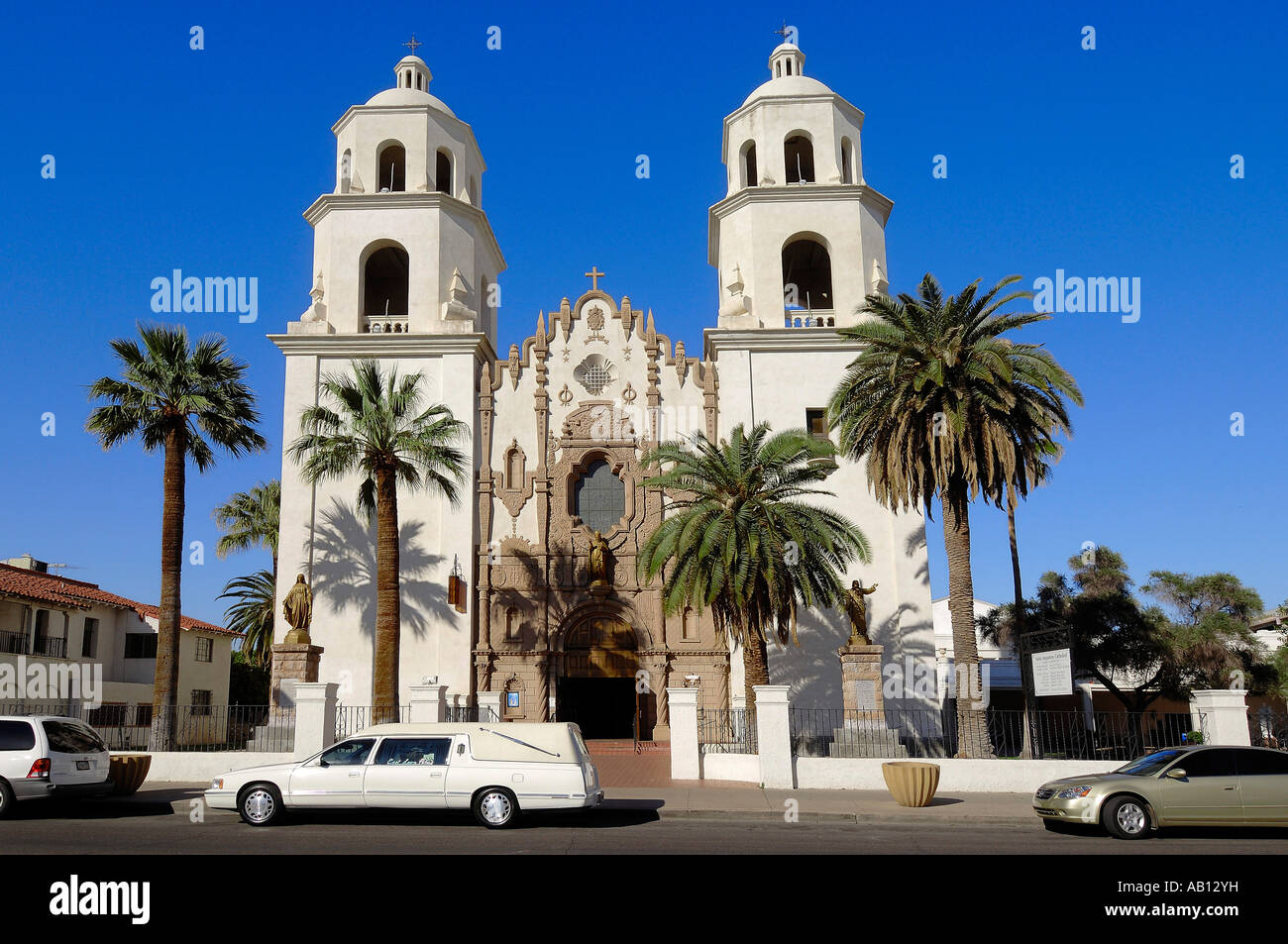 Front view of Saint Augustine Cathedral at Tucson, Arizona, USA Stock ...