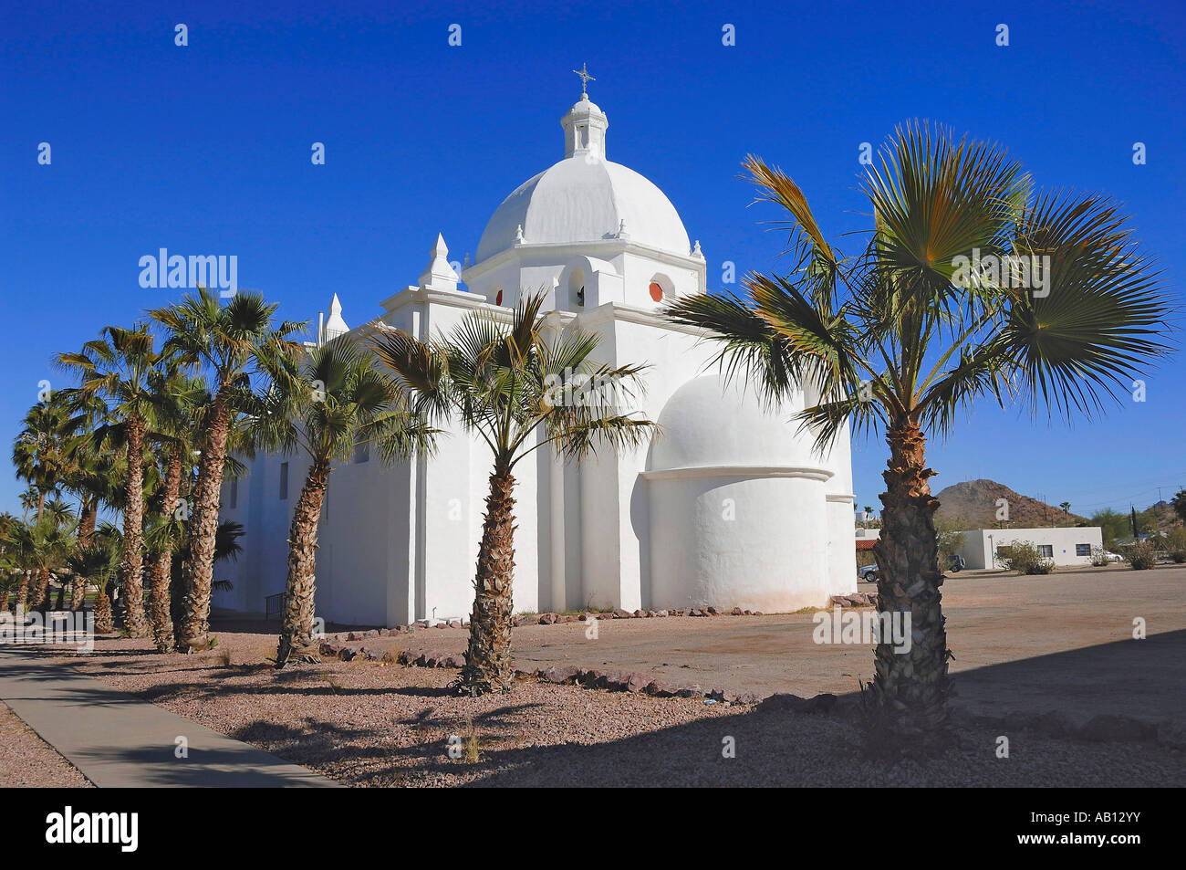 Mission Church at Ajo, Arizona, USA Stock Photo - Alamy