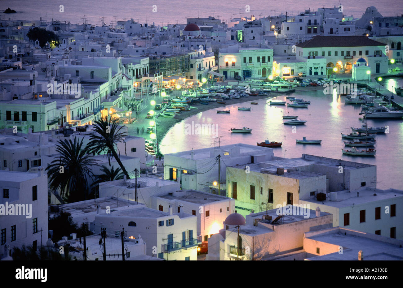 Mykonos town nightlife hi-res stock photography and images - Alamy