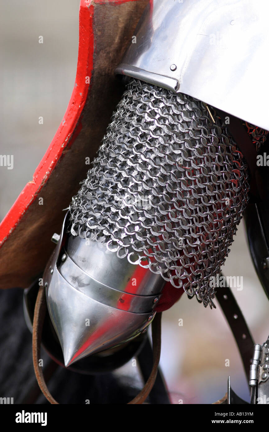 Close up of chainmail armour Stock Photo - Alamy