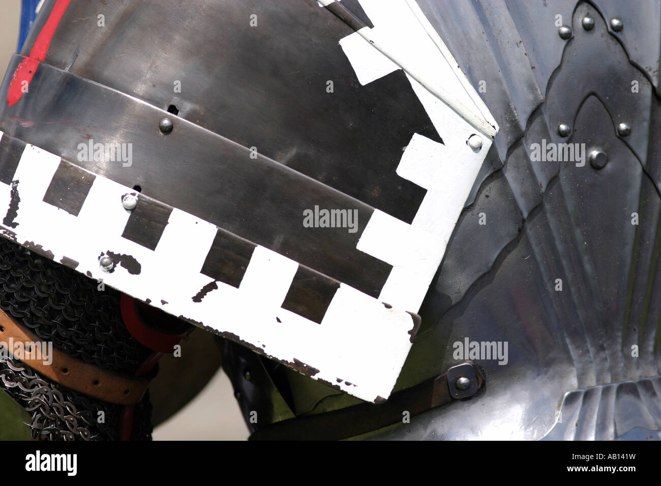 Close up of knight in medieval armour Stock Photo - Alamy