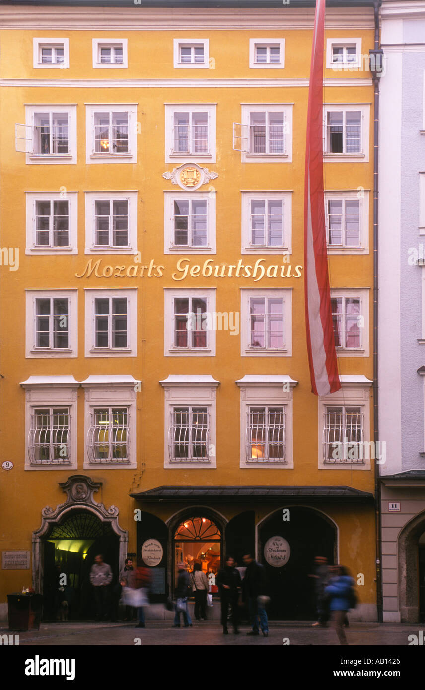 Mozarts House in Salzburg Austria by Steven Dusk Stock Photo - Alamy